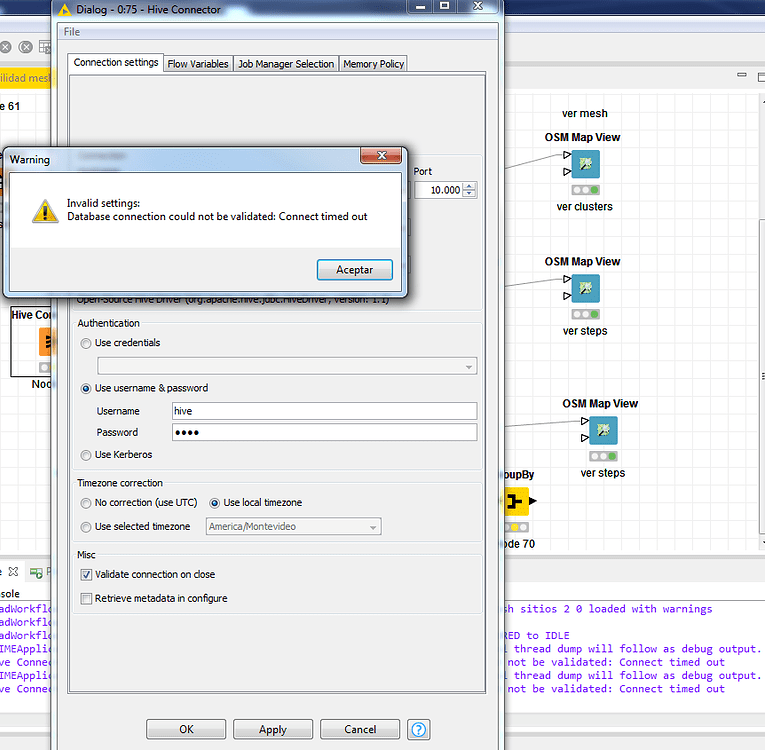 Hive timeout issue - KNIME Extensions - KNIME Community Forum