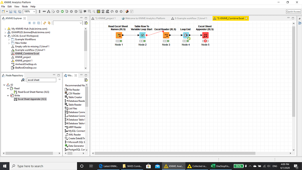 Combining Multiple Excel Files - KNIME Analytics Platform - KNIME ...