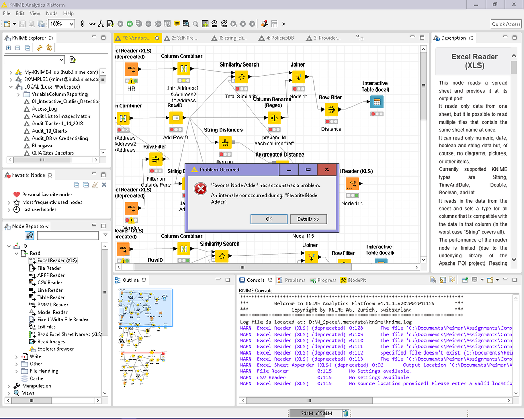 Favorit nodes list issue - KNIME Analytics Platform - KNIME Community Forum