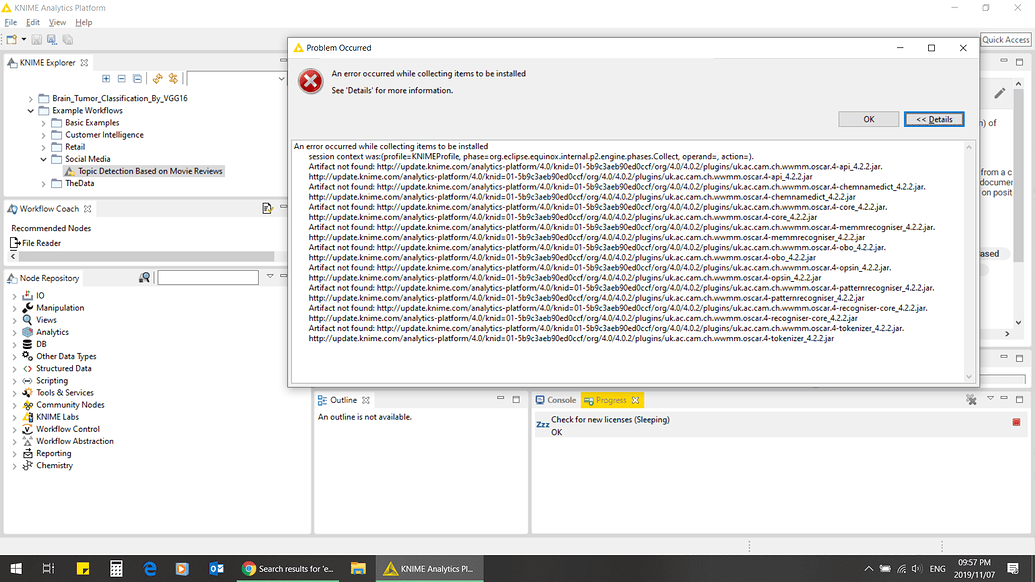 error while installing textprocessing extension - KNIME Extensions - KNIME Community Forum