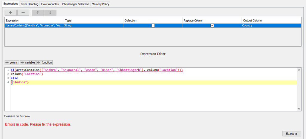 Arraycontains In If Condition In Column Expression Node Knime