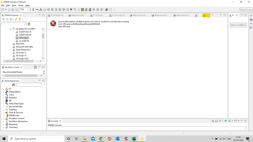 Not able to open Knime Workflow - KNIME Analytics Platform - KNIME ...