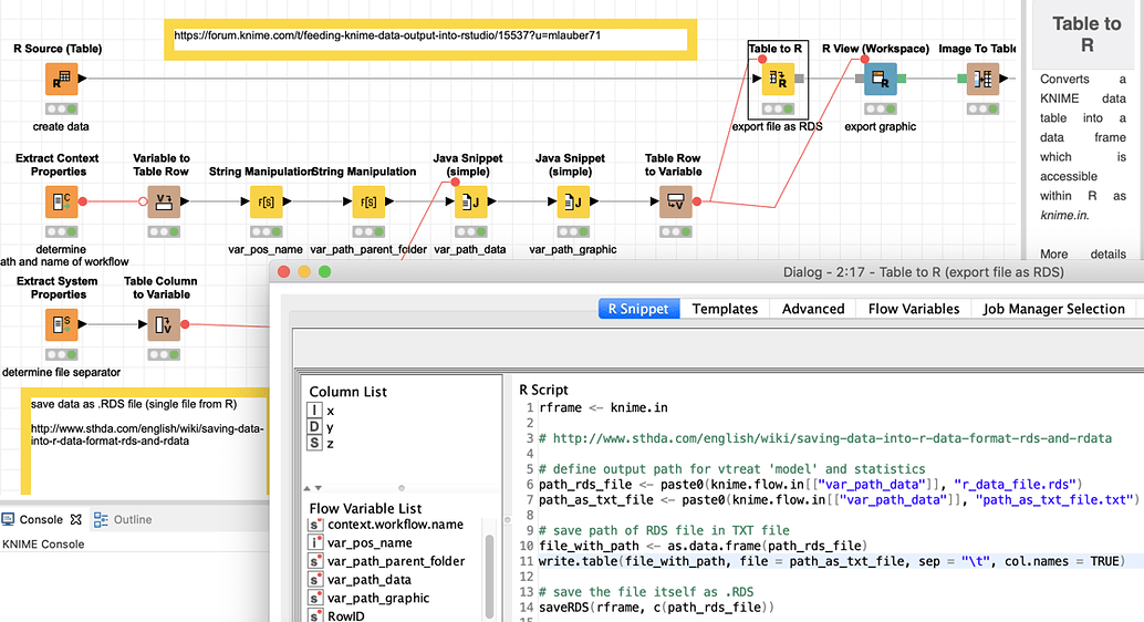 Feeding Knime data output into RStudio - KNIME Extensions - KNIME Community Forum
