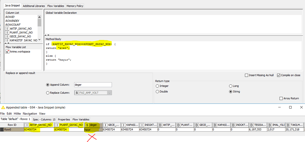 java snipped simple if else - KNIME Analytics Platform - KNIME Community Forum