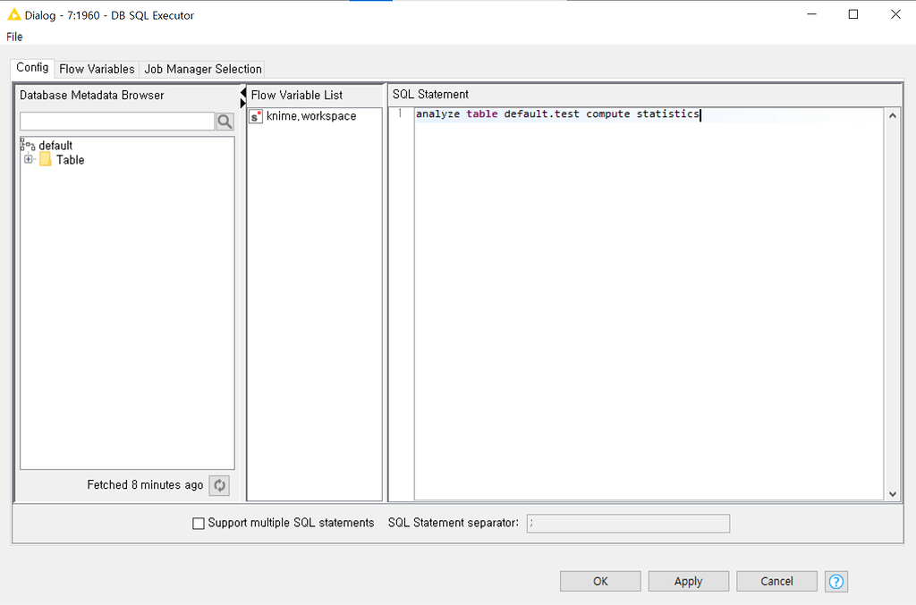 DB SQL Executor node result - KNIME Analytics Platform - KNIME Community Forum