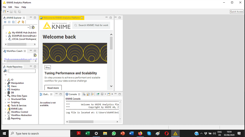 how to maximise the workbench window - KNIME Analytics Platform - KNIME ...