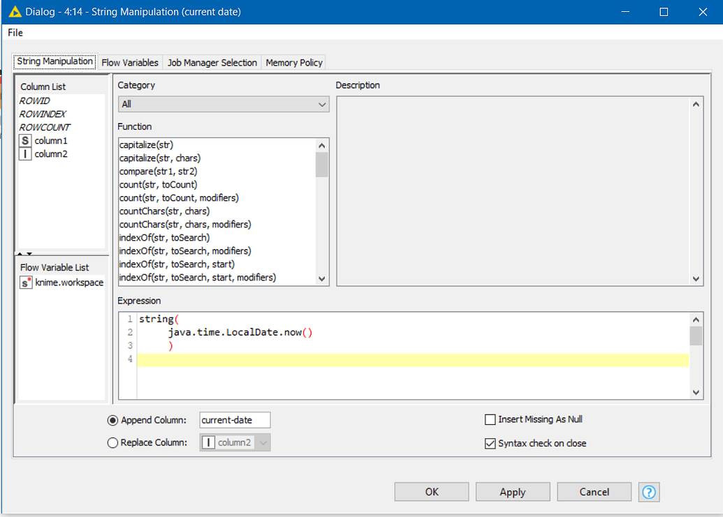 Add Current Date - KNIME Analytics Platform - KNIME Community Forum
