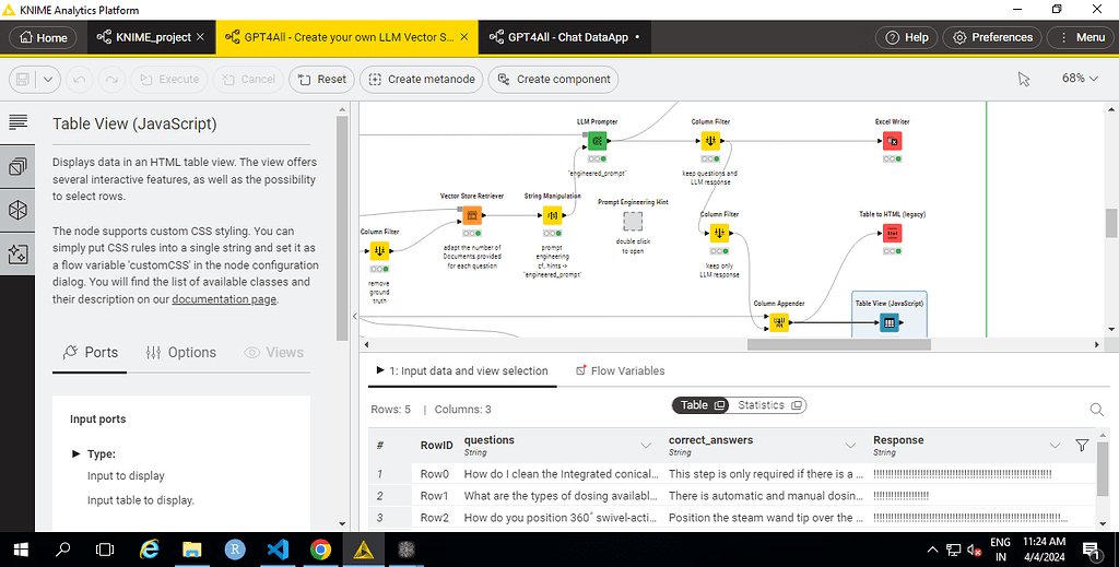 Response error as "!!!!!!!!!!!!!" for the gpt4all model - KNIME Analytics Platform - KNIME ...