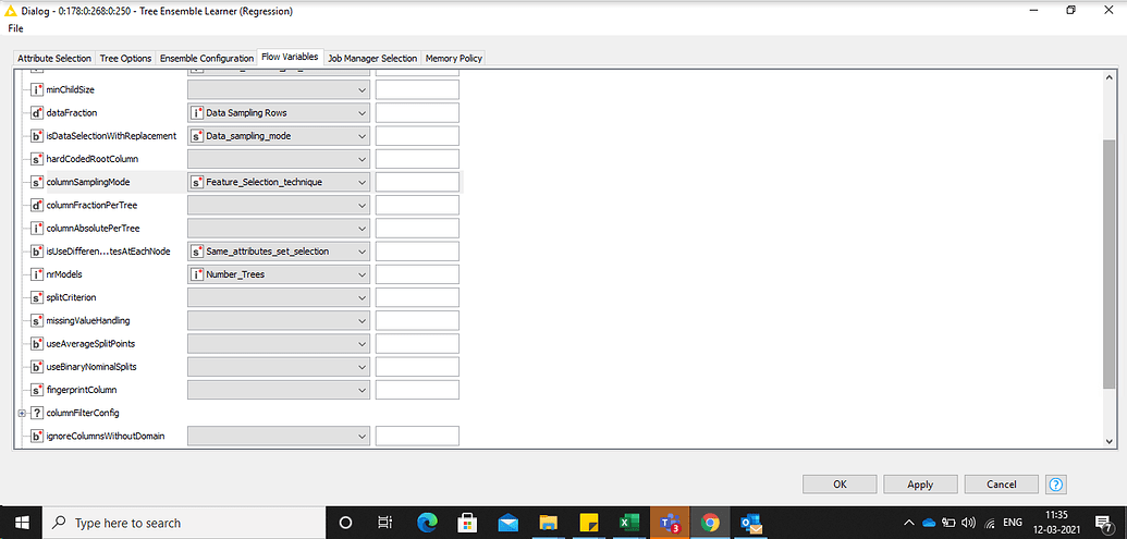 Error loading the flow variable: Unable to read column sampling mode - KNIME Analytics Platform ...