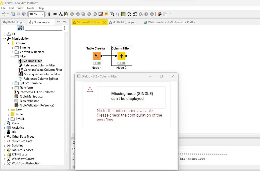 Knime 5.1.0 - Repository is empty in Modern UI and workflow from Knime 4 does not open in new ...