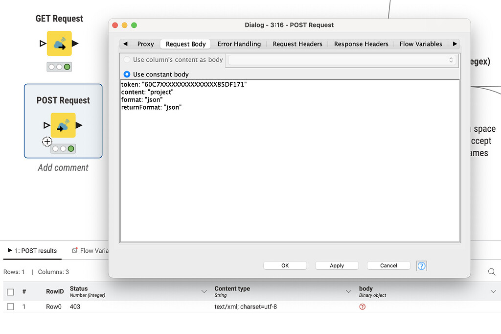 What is the proper format of Post Request's Request Body? - KNIME ...