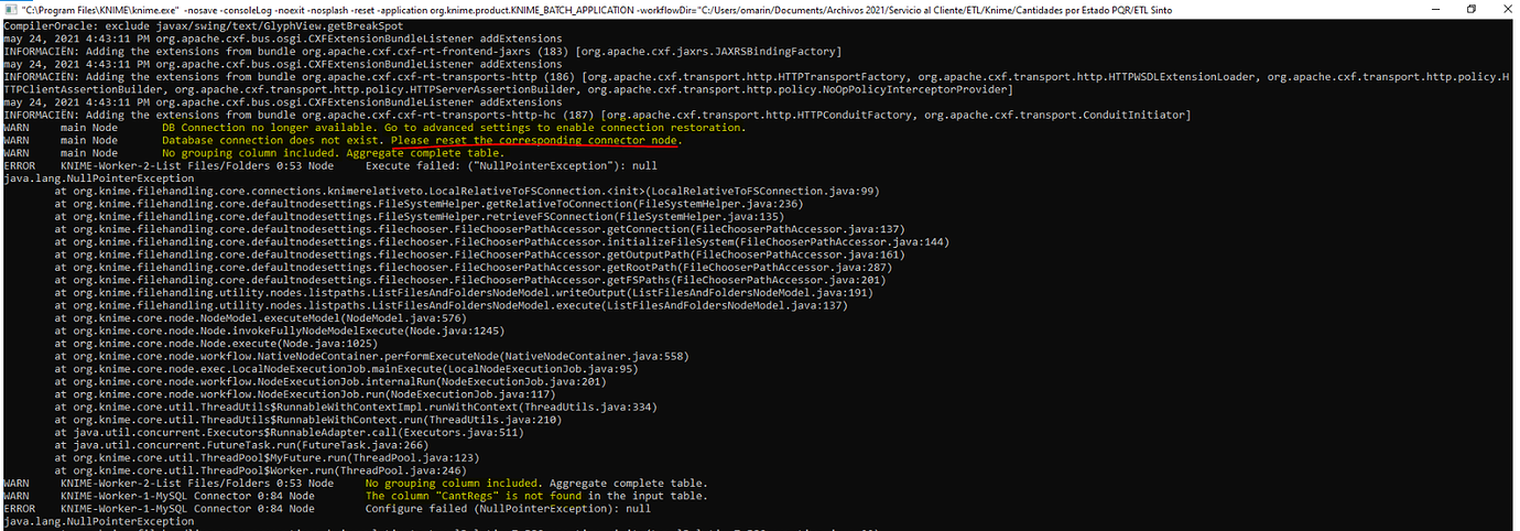 Execute Workflow in Batch Mode Windows 10 - KNIME Analytics Platform - KNIME Community Forum