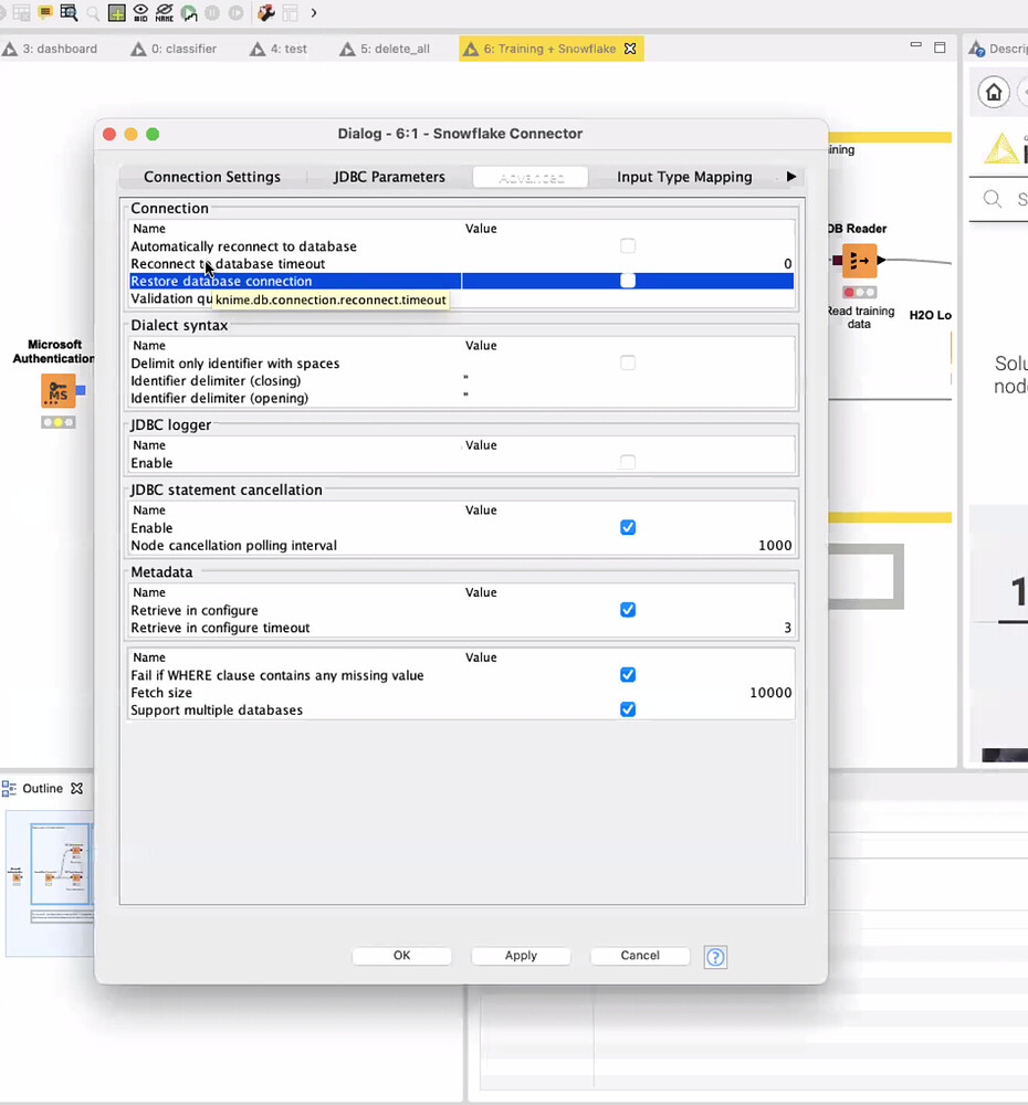 Vanishing Information In Database Connector And Database Table Selector Knime Analytics