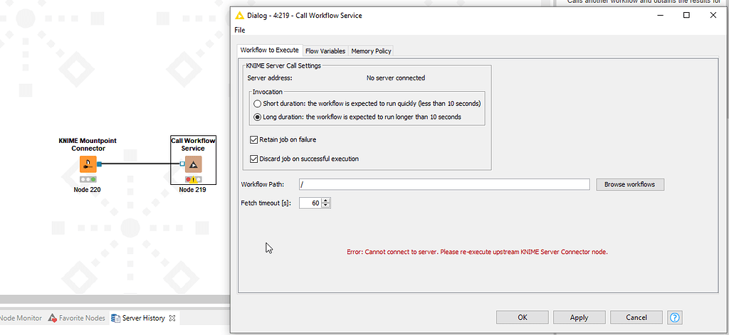 KNIME Mountpoint Connector and Call Workflow Service - KNIME Server - KNIME Community Forum
