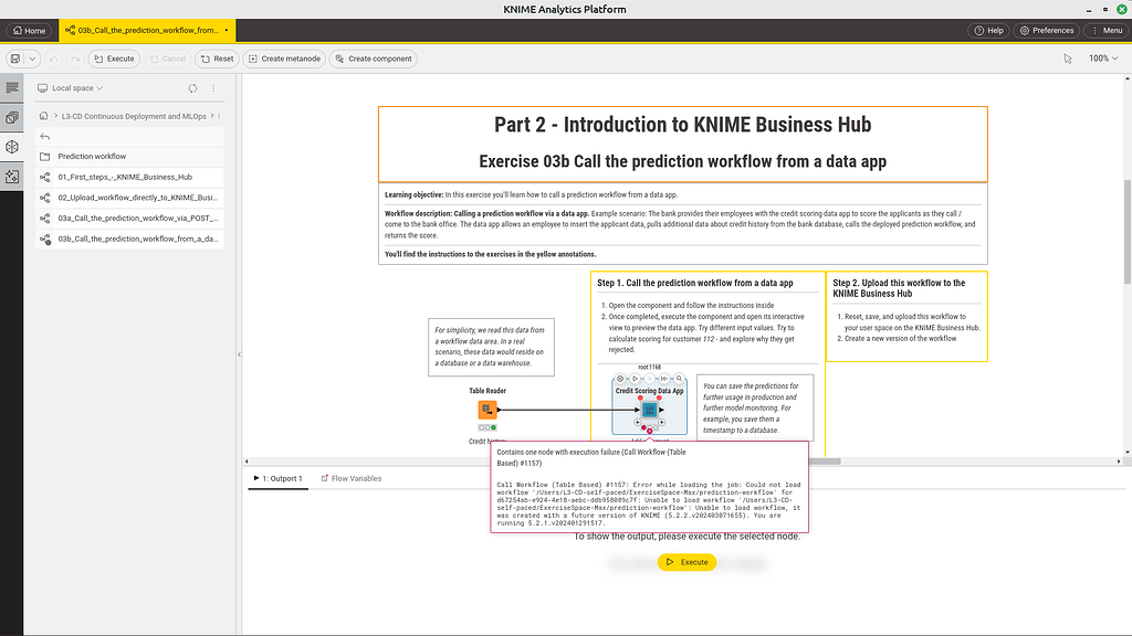 Call Woorkflow (table based) issue - KNIME Analytics Platform - KNIME Community Forum