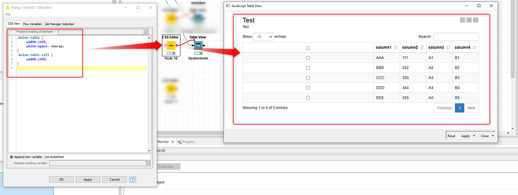 Table Viewer - column width for "selection" column (via CSS) - KNIME Analytics Platform - KNIME ...