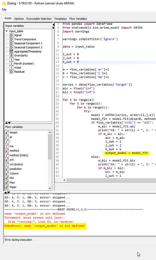 ARIMA Model Example - KCH Workflows - KNIME Community Forum