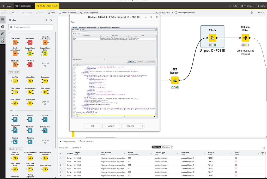 UI Node Configuration/Output Table Window Shrink to Unusable Size - KNIME Analytics Platform ...