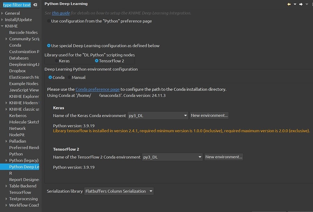 DL Example generates error - Keras Network Learner - KNIME Extensions ...