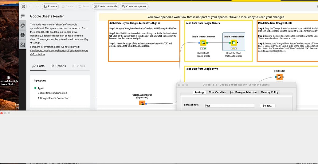 Connecting to Google Sheets - KNIME Analytics Platform - KNIME Community Forum