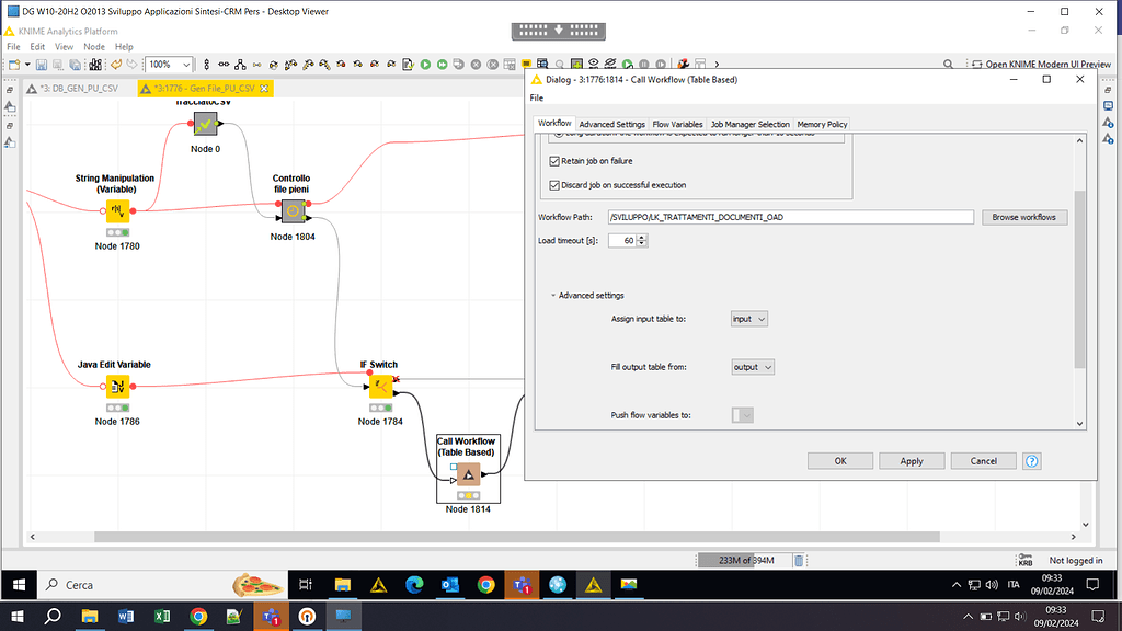 Call the workflow table based on the variable that does not accept with the path - KNIME ...