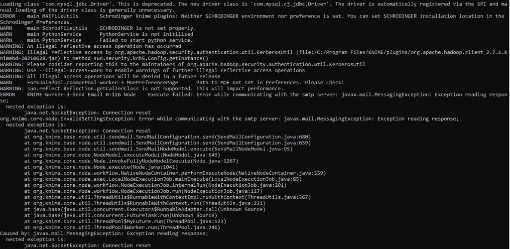 Error Sending Email via Batch Mode - KNIME Analytics Platform - KNIME ... Error Sending Email via Batch Mode - KNIME Analytics Platform - KNIME ...