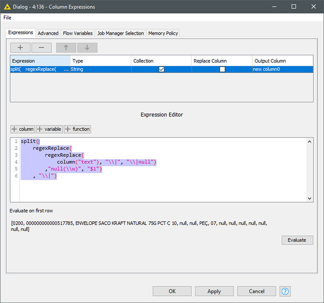 "cell splitter" vs "column expressions" : split collection x list - KNIME Analytics Platform ...