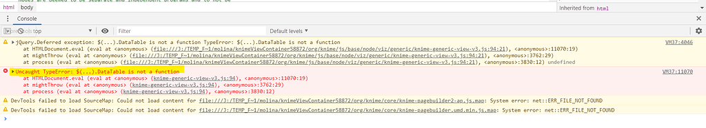 Generic Java Script View node does not recognize an external library ...