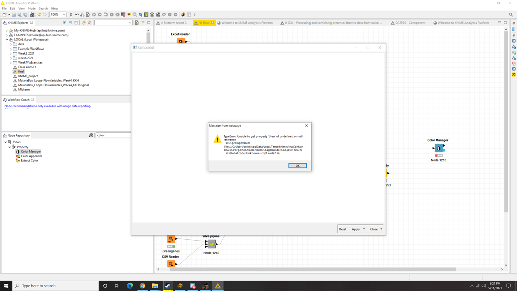 Attempting to make an interactive dashboard - KNIME Analytics Platform ...