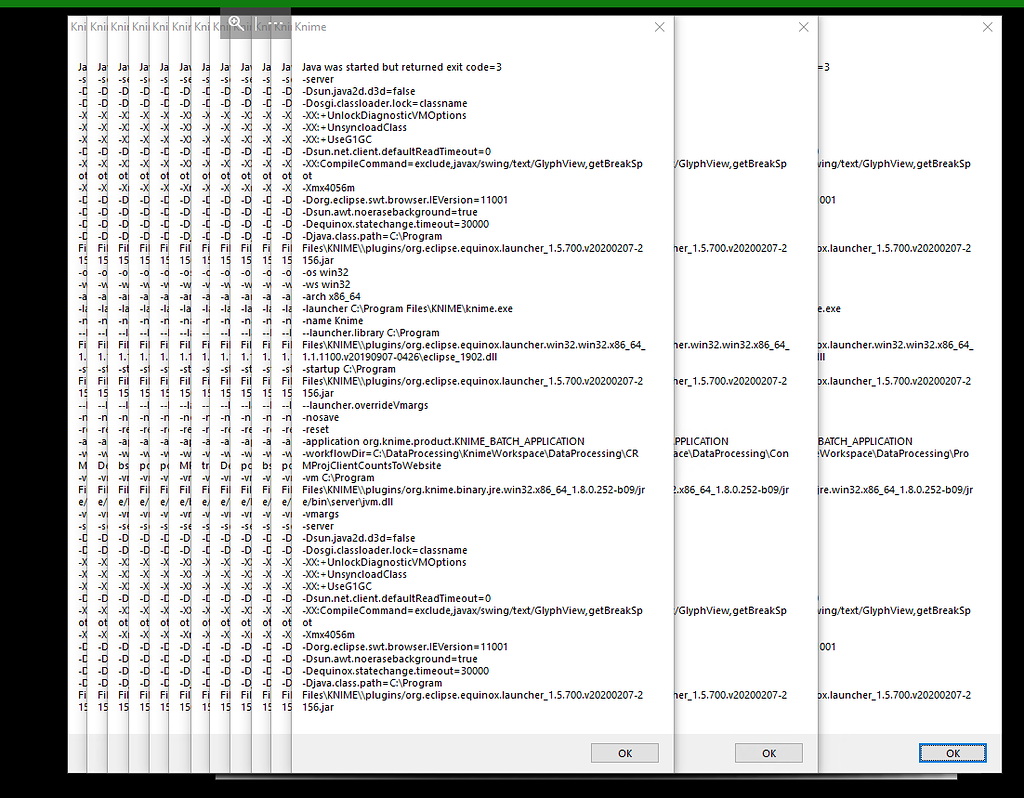 Error Handling when executing Knime workflow thorugh a batch file - KNIME Analytics Platform ...