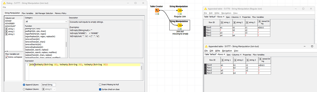 String Manipulation: Presence of missing cell yields missing result - Feedback & Ideas - KNIME ...