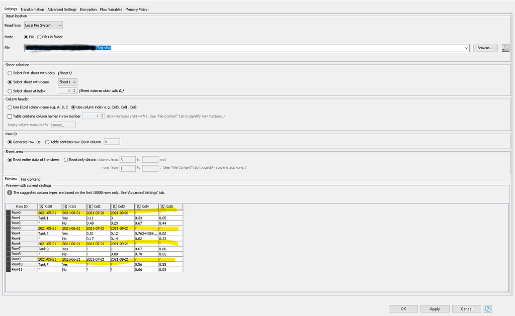 Excel reader showing in-accurate results - KNIME Analytics Platform ...