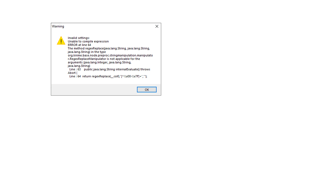 Checking csv file for ASCII Characters and getting java error - KNIME ... Checking csv file for ASCII Characters and getting java error - KNIME ...