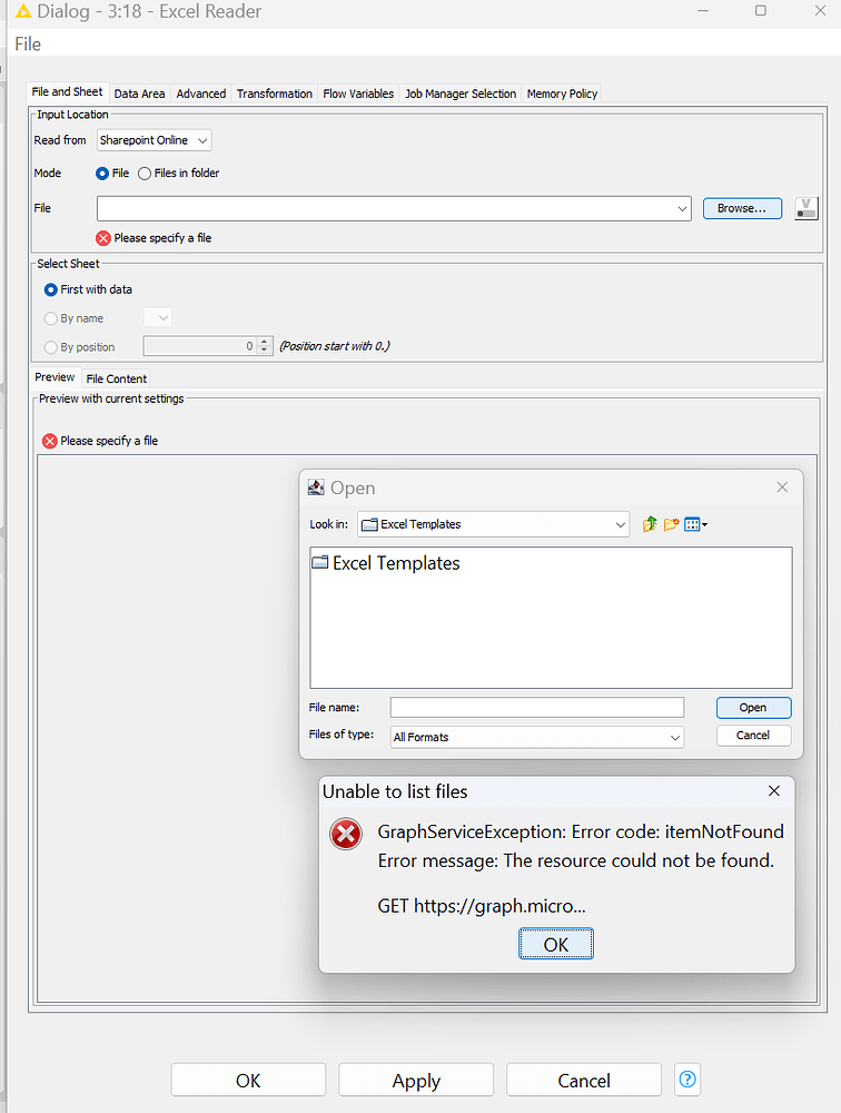 Sharepoint Online Connector extraction to Excel not working - KNIME Analytics Platform - KNIME ...