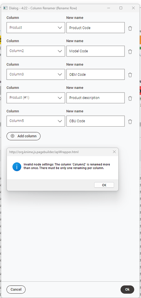 bug: Column renamer - KNIME Analytics Platform - KNIME Community Forum