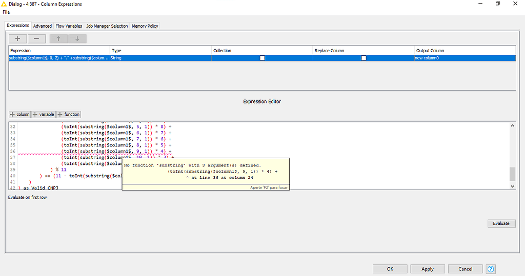 Java code to CNPJ validation - KNIME Analytics Platform - KNIME Community Forum