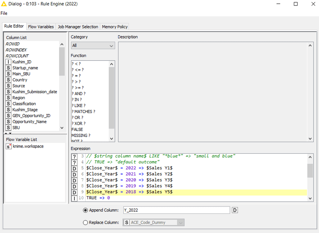 Rule Engine - Multiple actions under one condition - KNIME Analytics ...