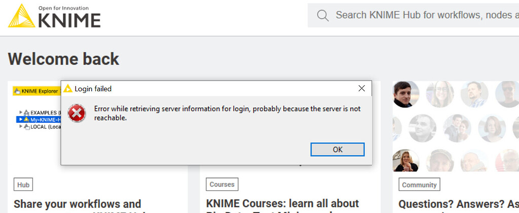 Error - Knime Server Login - KNIME Server - KNIME Community Forum Error - Knime Server Login - KNIME Server - KNIME Community Forum
