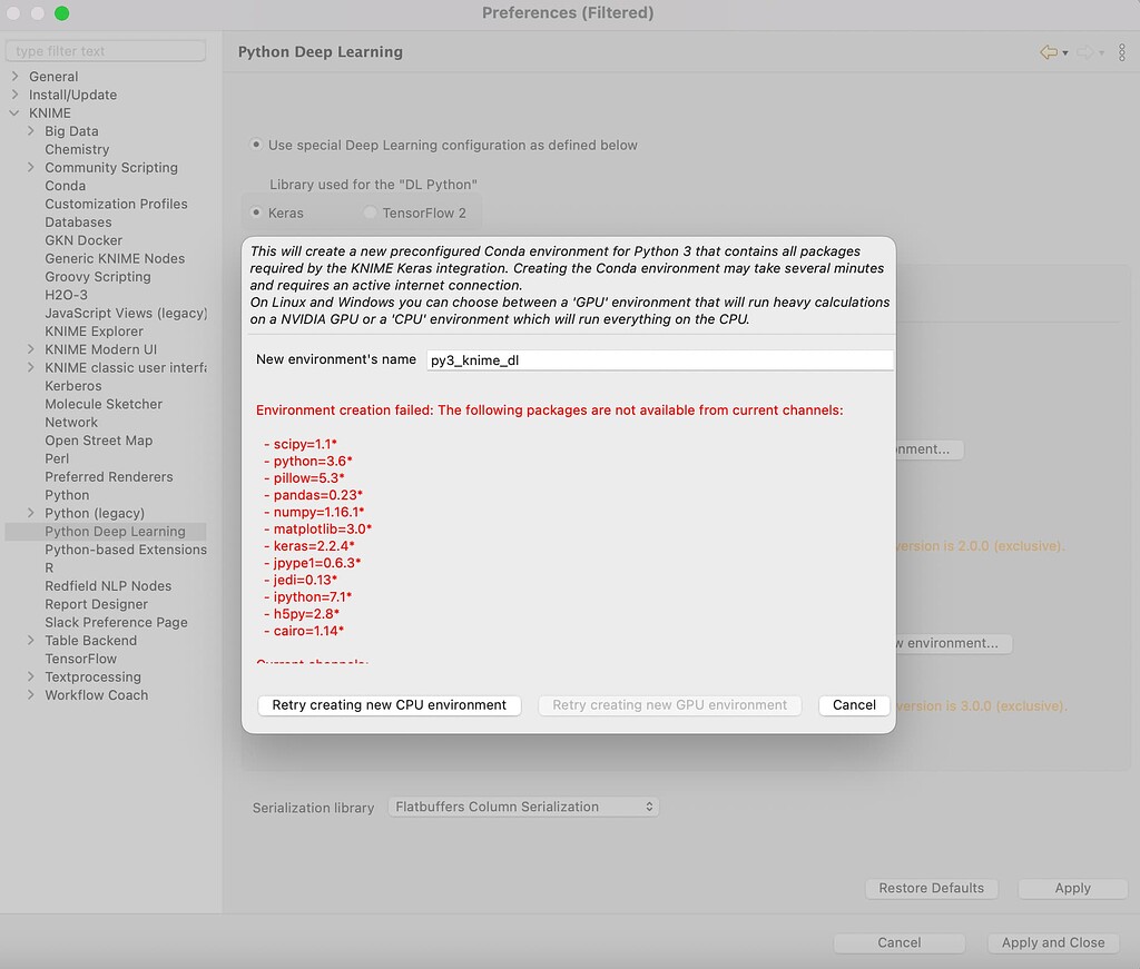Python deep learning extensions on Mac - KNIME Analytics Platform ... Python deep learning extensions on Mac - KNIME Analytics Platform ...
