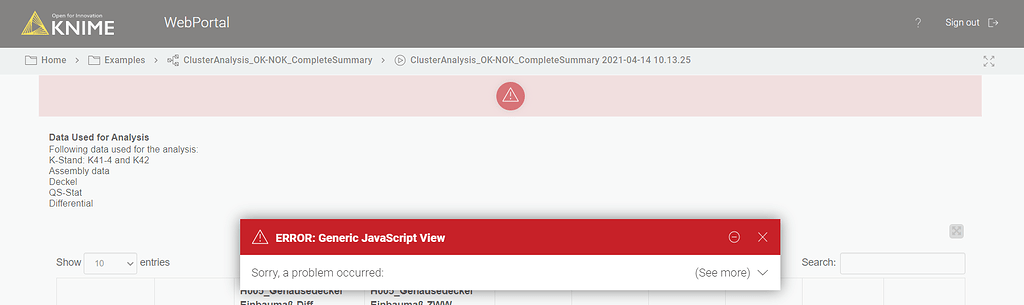 ERROR: Generic JS View - Cannot read property 'style' of null - KNIME Server - KNIME Community Forum