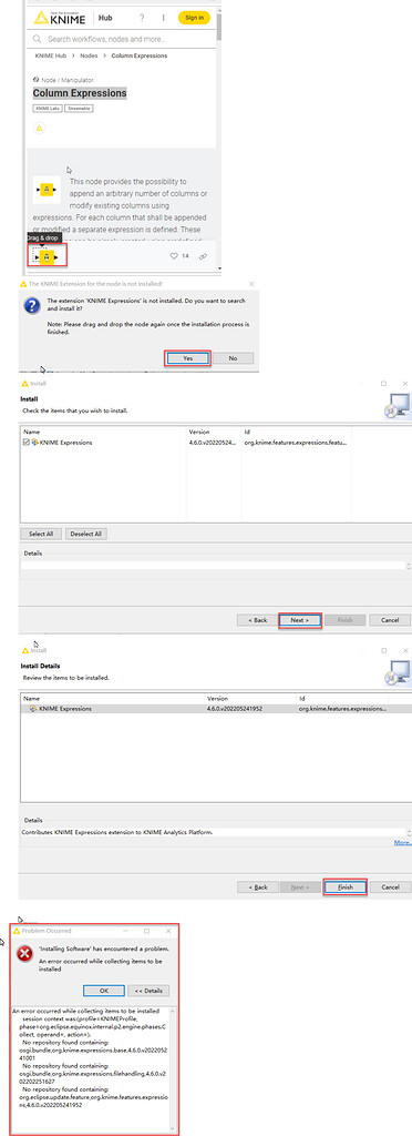 Can't install extension "Column Expressions" - KNIME Analytics Platform - KNIME Community Forum
