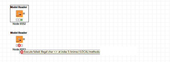 model reader error (execute failed: illegal char ) - KNIME Analytics ...