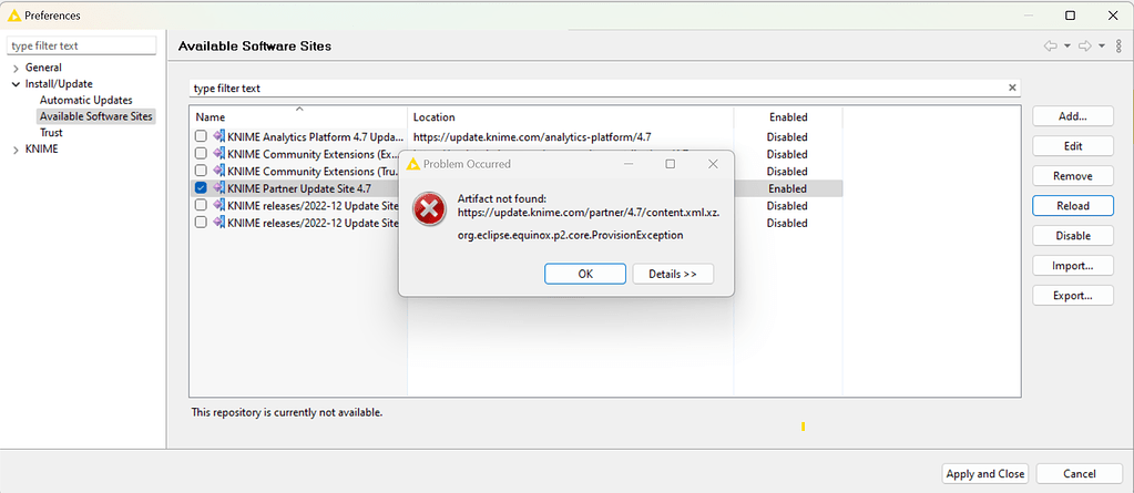 not able to install knime extensions - KNIME Analytics Platform - KNIME ...