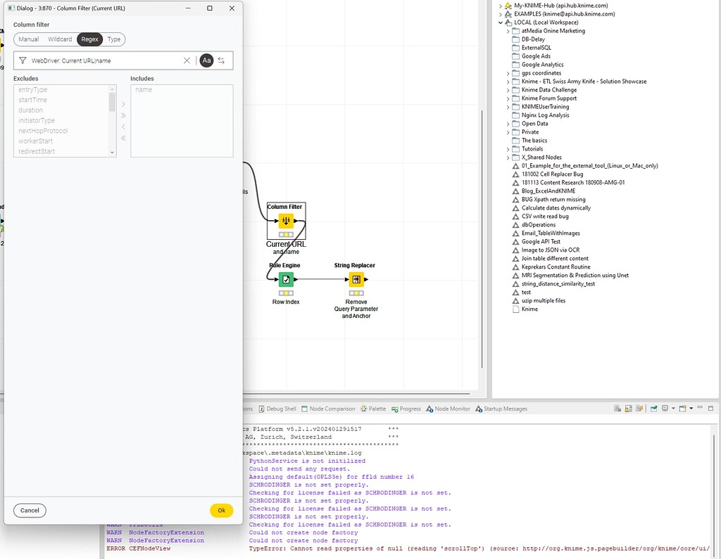 Opening Node Config Throws Cannot Read Properties Of Null Reading Scrolltop Implemented