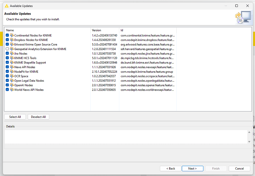 Updating extensions (geospatial) failed - Feedback & Ideas - KNIME Community Forum