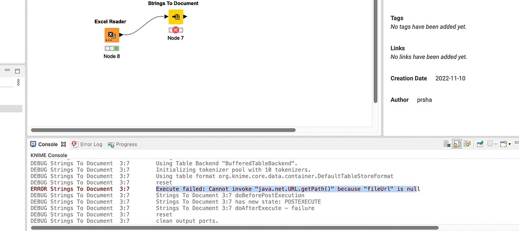 String to document node execution failing - KNIME Analytics Platform - KNIME Community Forum
