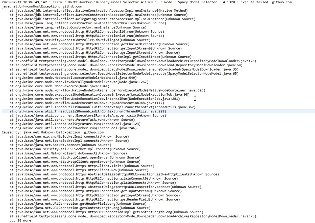 Spacy Model Selector -> Error Github - KNIME Extensions - KNIME ... Spacy Model Selector -> Error Github - KNIME Extensions - KNIME ...