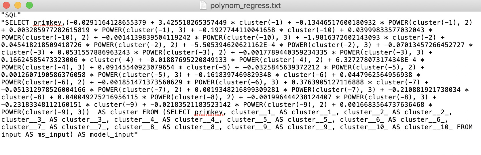 Pulling a polynomial regression model out of a polynomial regression ... Pulling a polynomial regression model out of a polynomial regression ...