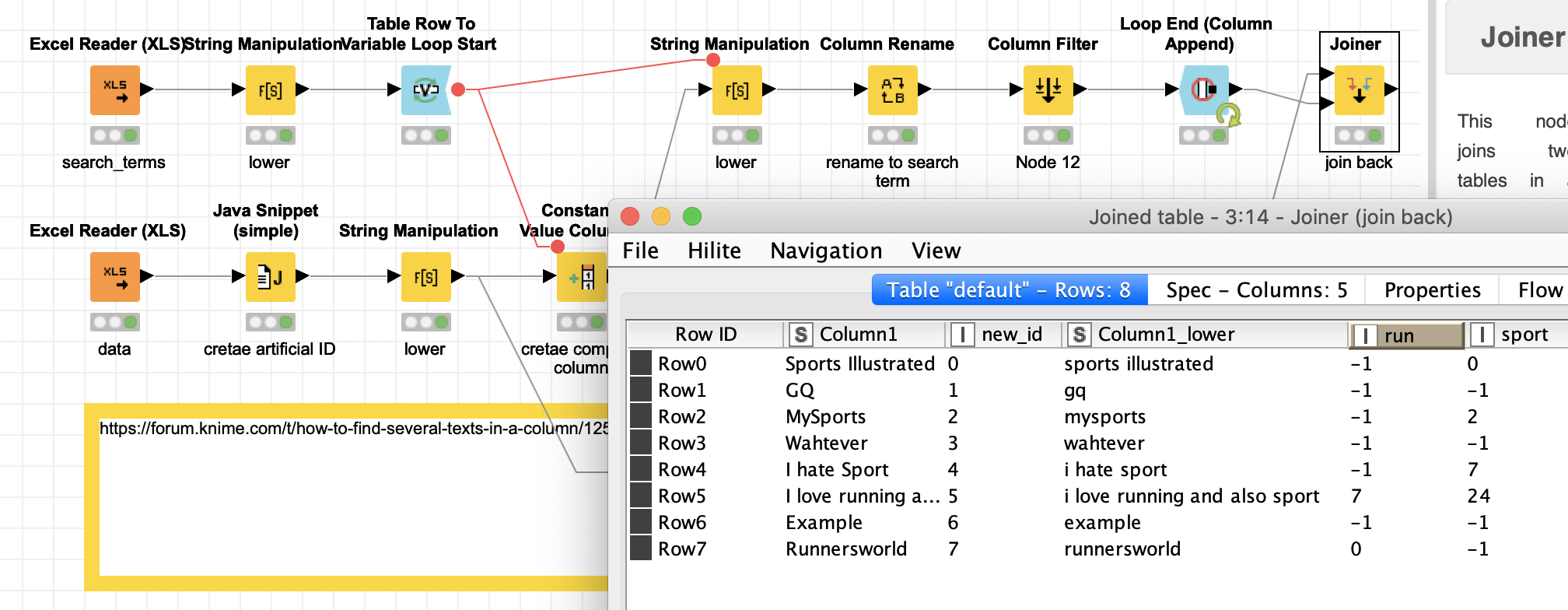 How to find several texts in a column - KNIME Analytics Platform - KNIME Community Forum