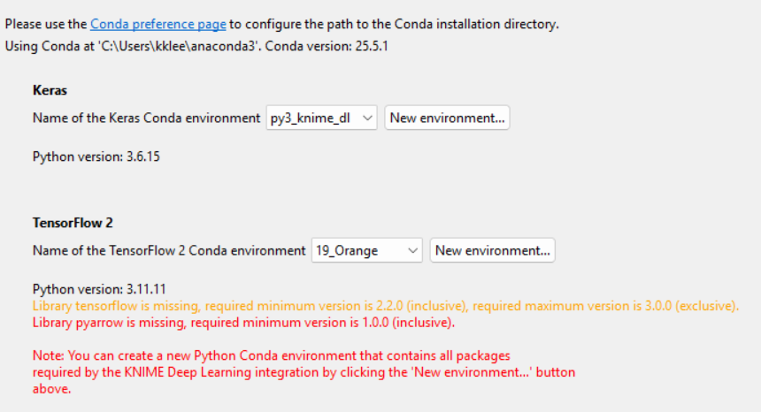 Keras Network Learner - Execute failed: An error occurred while creating the Keras network from ...